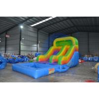 China Large Adult Size Commercial Water Slide Inflatable with Pool Max Capacity 100-500kg for sale