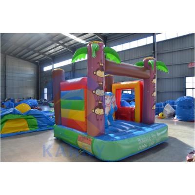 China Cartoon Little Monkey Mini Inflatable Castle Slide Combination for Indoor Play for sale