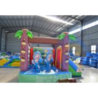 China Cartoon Little Monkey Mini Inflatable Castle Slide Combination for Indoor Play for sale