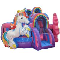 China Standards CE Double Unicorn Inflatable Castle Bounce House for Kids Outdoor Playground for sale