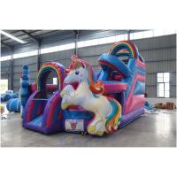 China Standards CE Double Unicorn Inflatable Castle Bounce House for Kids Outdoor Playground for sale