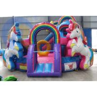 China Standards CE Double Unicorn Inflatable Castle Bounce House for Kids Outdoor Playground for sale