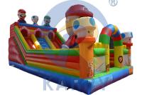 China EN71/CE Certified Inflatable Mario Theme Park Bouncer House Slide for Kids and Adults for sale