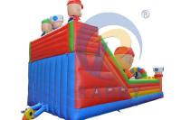 China EN71/CE Certified Inflatable Mario Theme Park Bouncer House Slide for Kids and Adults for sale
