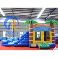 China Unisex Inflatable Bounce House with Slide 2024 Combo Palm Tree Trampoline Slide Combination for sale