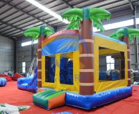 China Unisex Inflatable Bounce House with Slide 2024 Combo Palm Tree Trampoline Slide Combination for sale