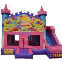 China 14 Years up PVC Birthday Party Inflatable Jumping Castle with Slide 5*5m and Accessories for sale