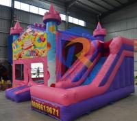 China 14 Years up PVC Birthday Party Inflatable Jumping Castle with Slide 5*5m and Accessories for sale