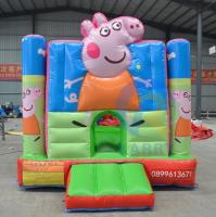 China Unisex PVC Cartoon Pink Piggy Mini Inflatable Castle for Indoor and Outdoor Commercial for sale