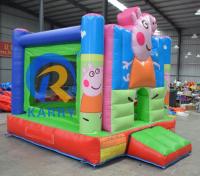 China Unisex PVC Cartoon Pink Piggy Mini Inflatable Castle for Indoor and Outdoor Commercial for sale
