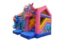 China Blower Design Mermaid Bouncer Slide Combo 2023 Commercial Inflatable Bounce House for sale