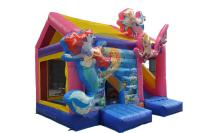 China Blower Design Mermaid Bouncer Slide Combo 2023 Commercial Inflatable Bounce House for sale