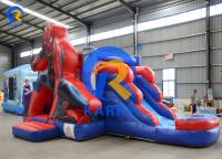 China EN71/EN14960/CE Certified Spiderman Inflatable Bounce House with Water Slide and Pool for sale