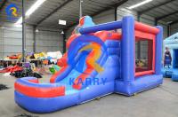 China EN71/EN14960/CE Certified Spiderman Inflatable Bounce House with Water Slide and Pool for sale
