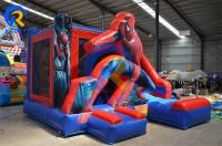 China Commercial Inflatable Spiderman Bounce House with Slide EN14960 Certified PVC Material for sale