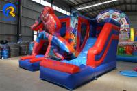 China Commercial Inflatable Spiderman Bounce House with Slide EN14960 Certified PVC Material for sale