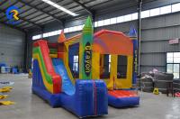 China Outdoor Playground Fun Colorful Inflatable Castle and Bounce House Combo with Slide for sale