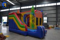 China Outdoor Playground Fun Colorful Inflatable Castle and Bounce House Combo with Slide for sale