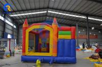 China Outdoor Playground Fun Colorful Inflatable Castle and Bounce House Combo with Slide for sale