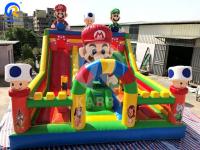 China Full Size Commercial Rental Inflatable Combo Bouncer with Water Slide and Repair Kits for sale