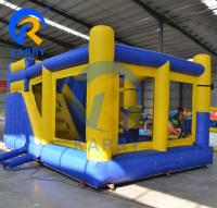 China PORTABLE Outdoor Commercial Bouncy Inflatable Slide Bounce House with Client's Logo for sale
