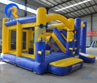 China PORTABLE Outdoor Commercial Bouncy Inflatable Slide Bounce House with Client's Logo for sale
