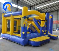 China PORTABLE Outdoor Commercial Bouncy Inflatable Slide Bounce House with Client's Logo for sale