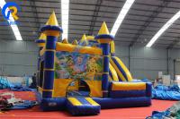 China Jumping Inflatable Cartoon Bouncy Castle with Slide House Outdoor Obstacle Bouncer for sale