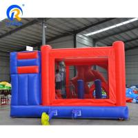 China Unisex Inflatable PVC Commercial Spiderman Bounce House with Slide Blower Included for sale