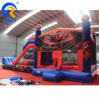 China Customized Color Inflatable Jumping Castle Spiderman Bouncy Castle with Slide Combo for sale