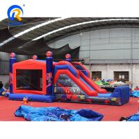 China Customized Color Inflatable Jumping Castle Spiderman Bouncy Castle with Slide Combo for sale