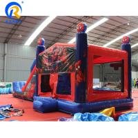 China Customized Color Inflatable Jumping Castle Spiderman Bouncy Castle with Slide Combo for sale