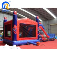 China Customized Color Inflatable Jumping Castle Spiderman Bouncy Castle with Slide Combo for sale