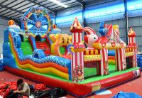 China Inflatable Combo Castle Slide with Ferris Wheel Jump Bounce House and Obstacle Course for sale