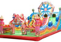 China 14 Years up Crazy Ferris Wheel Inflatable Fun City Bouncy Castle with Animal Theme Park for sale