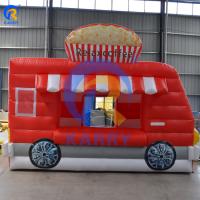 China Indoor PVC Commercial Inflatable Relax Coffee Car Jumping Bouncy Castle Popcorn Booth for sale