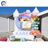 China EN71/CE Certified Pastel Bouncy Castle Jumper With Ball Pit For Outdoor Playground Fun for sale