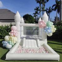 China EN71/CE Certified Pastel Bouncy Castle Jumper With Ball Pit For Outdoor Playground Fun for sale