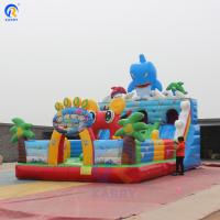 China EN14960 Certificate PVC Inflatable Bouncy Castle and Slide for Marine Animal Fun City for sale
