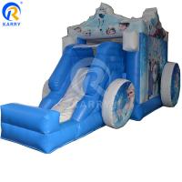 China Girls' Favorite Frozen Princess Carriage Inflatable Castle Slide with Blower Included for sale