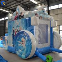 China Girls' Favorite Frozen Princess Carriage Inflatable Castle Slide with Blower Included for sale