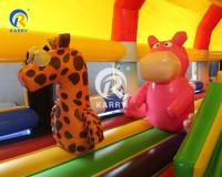 China Large Outdoor Fun City Playground Inflatable Bouncy Castle Maze for Kids and Adults for sale