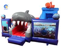 China Unisex Kids Water Fun City with Slide and Obstacle Inflatable Bouncy Castle for sale