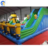 China Water Jumping Castle With Slide inflatable bouncer latest obstacle for 14 Years up for sale