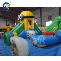 China Water Jumping Castle With Slide inflatable bouncer latest obstacle for 14 Years up for sale