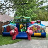 China Customized Size Sesame Street Inflatable Bouncer Bouncy Castle for 14 Years up Age Range for sale