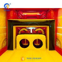 China OEM Acceptable Inflatable Big Red Truck Castle Slide Combo for Kids With Blower and Slide for sale