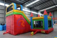 China Client's Logo Inflatable Water Slide Bouncy Castle Combo for 14 Years up Outdoor Play for sale