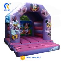 China Cute cartoon characters PORTABLE Bouncy Castle Purple Inflatable Jumping Bouncer Castle for sale
