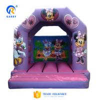 China Cute cartoon characters PORTABLE Bouncy Castle Purple Inflatable Jumping Bouncer Castle for sale